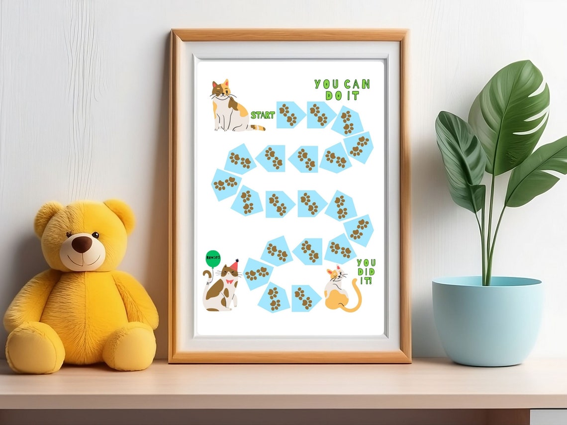 Printable Cats Reward Chart PDF, Cats Behavior Chart, Daily Chore Chart ...