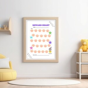 Printable Cat Tracks Reward Chart PDF, Cat Behavior Chart, Daily Chore ...