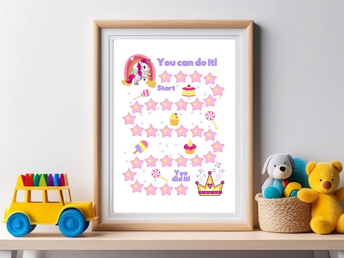 Printable Unicorn Behavior Chart, Unicorn Reward Chart, Daily Chore ...