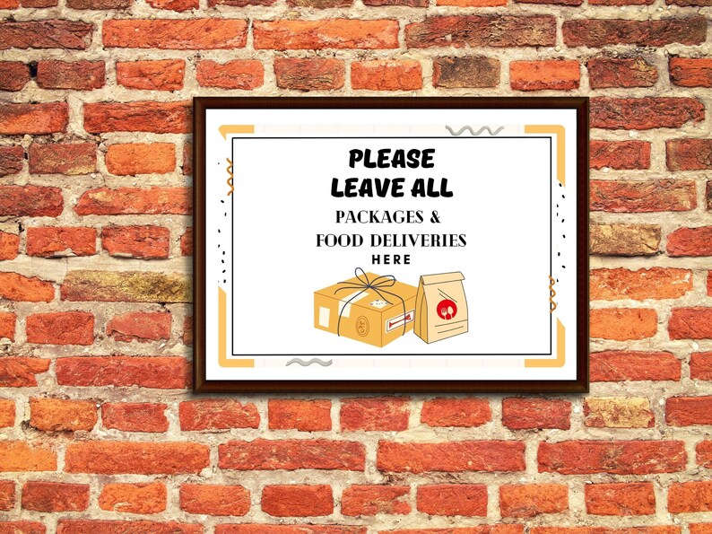 Please Leave Packages and Food Deliveries Here Sign PDF, Printable ...