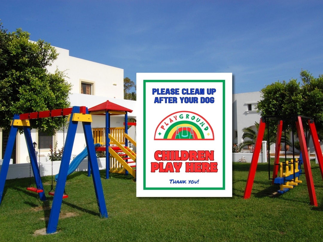 Children Play Here Please Clean up After Your Pet Sign, Printable No ...