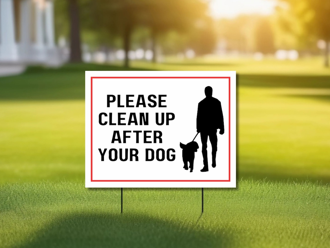 Please Cleanup After Your Dog Sign, Pick up After Your Pet Sign ...