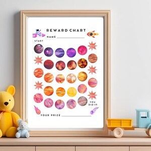 Printable Outer Space Reward Chart, Astronaut Behavior Chart, Daily ...