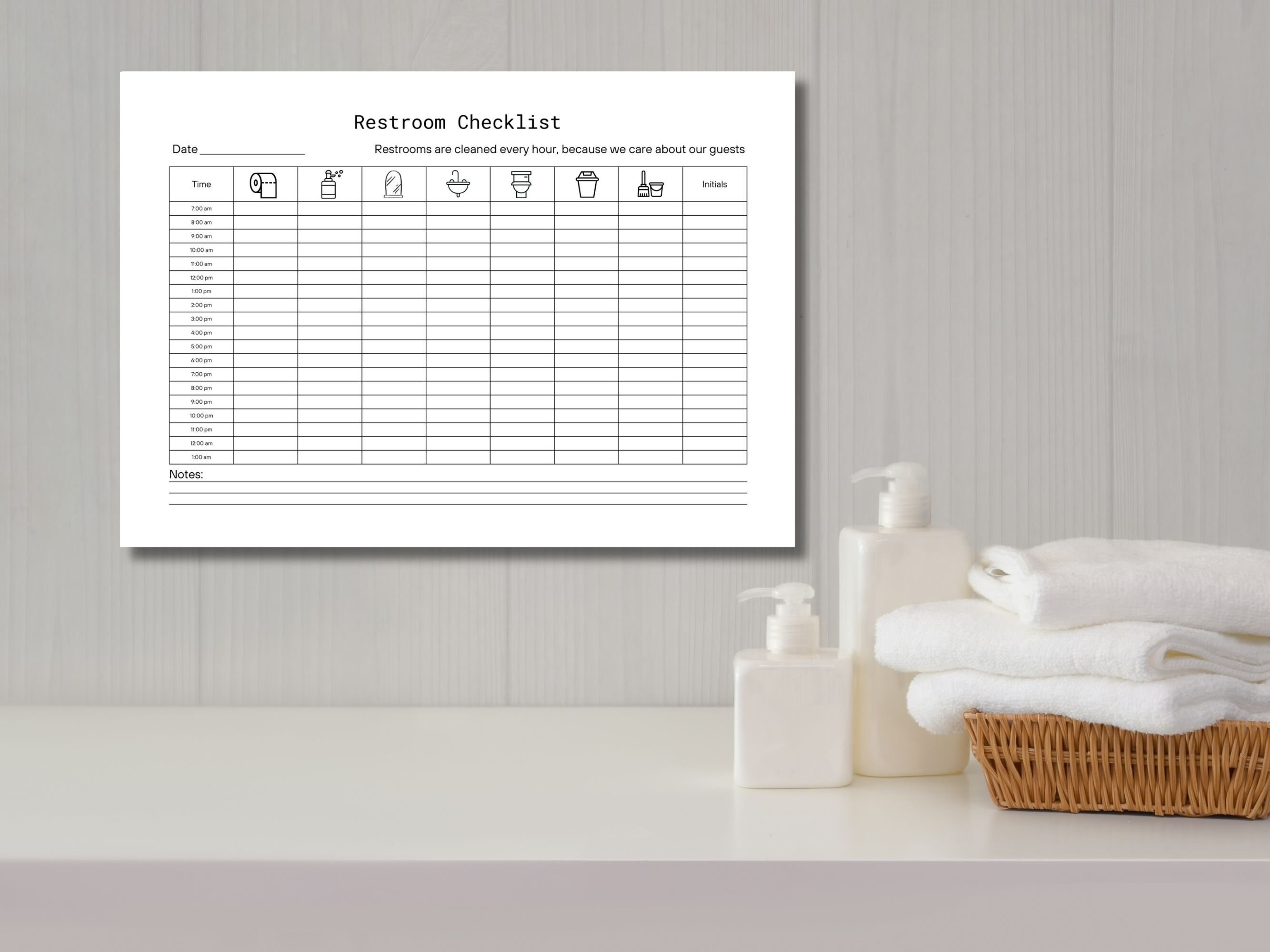 Restroom Cleaning Check List PDF, Cleaning Log Digital, Printable ...