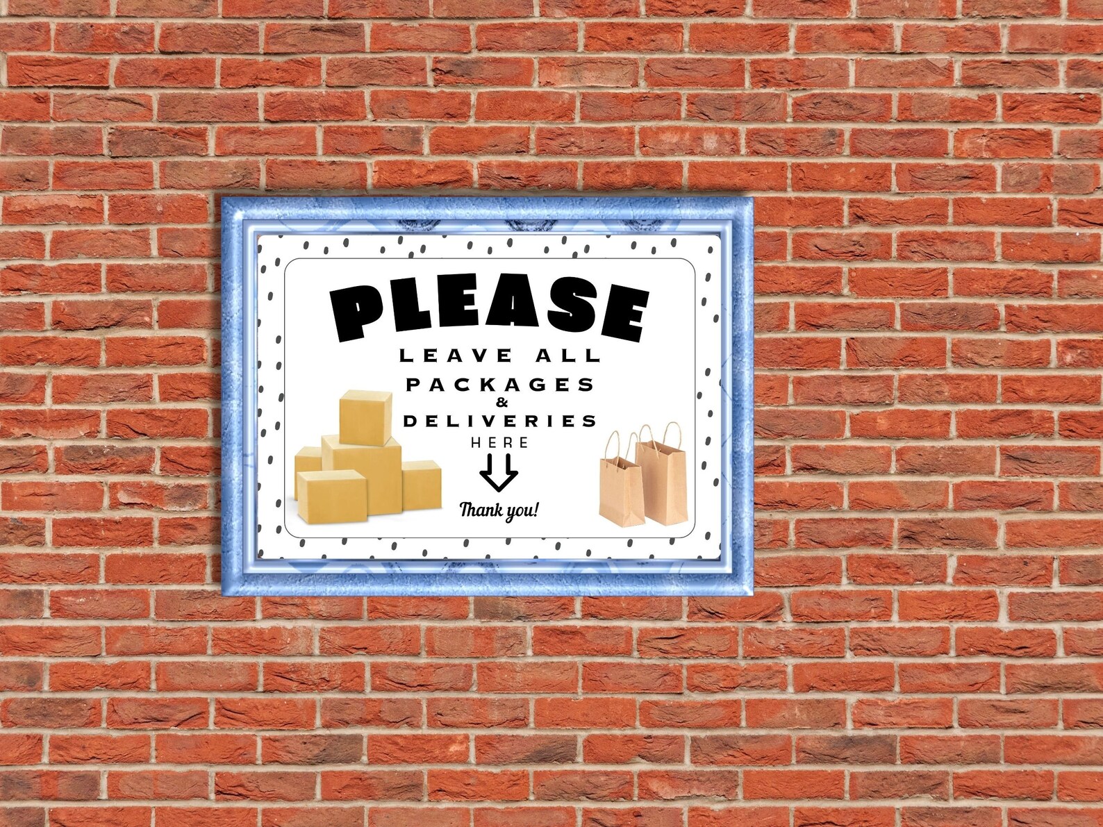 Please Leave Packages Here Printable Sign, Shipping Items Drop off ...
