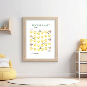Printable Cat Tracks Reward Chart PDF, Cat Behavior Chart, Daily Chore ...