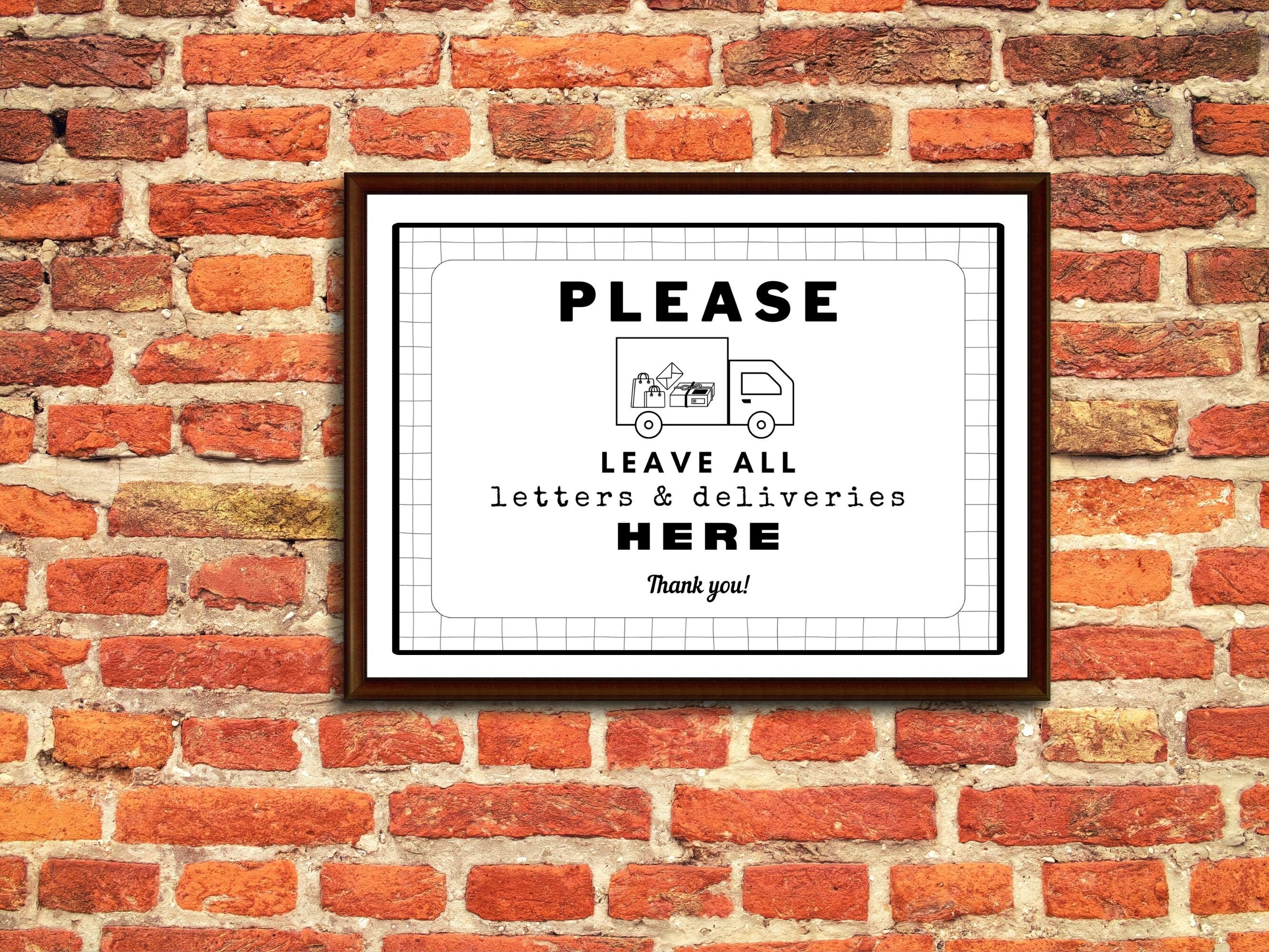 Minimalistic Truck Delivery Sign PNG, Please Leave All Letters and ...