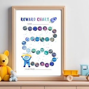 Printable Outer Space Reward Chart, Astronaut Behavior Chart, Daily ...