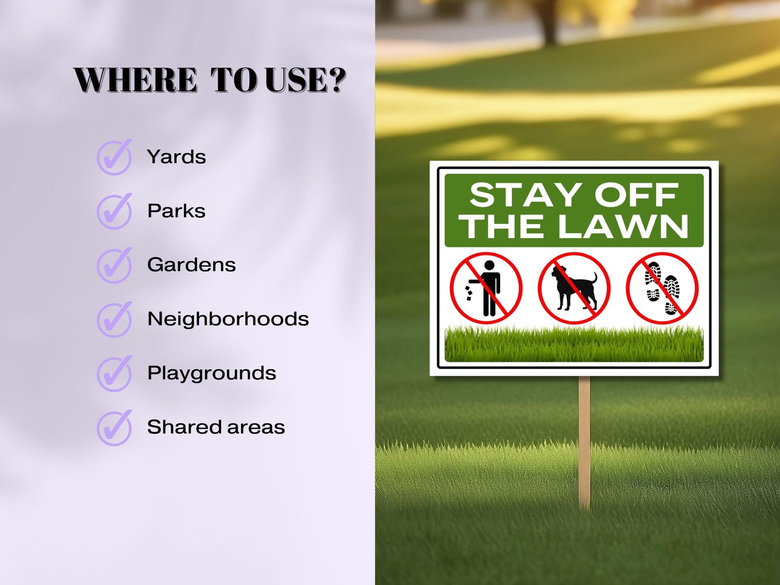 Stay off Lawn Printable Sign, off Grass Sign PNG, Yard Keep Out Sign ...
