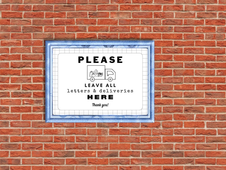 Minimalistic Truck Delivery Sign PNG, Please Leave All Letters and ...