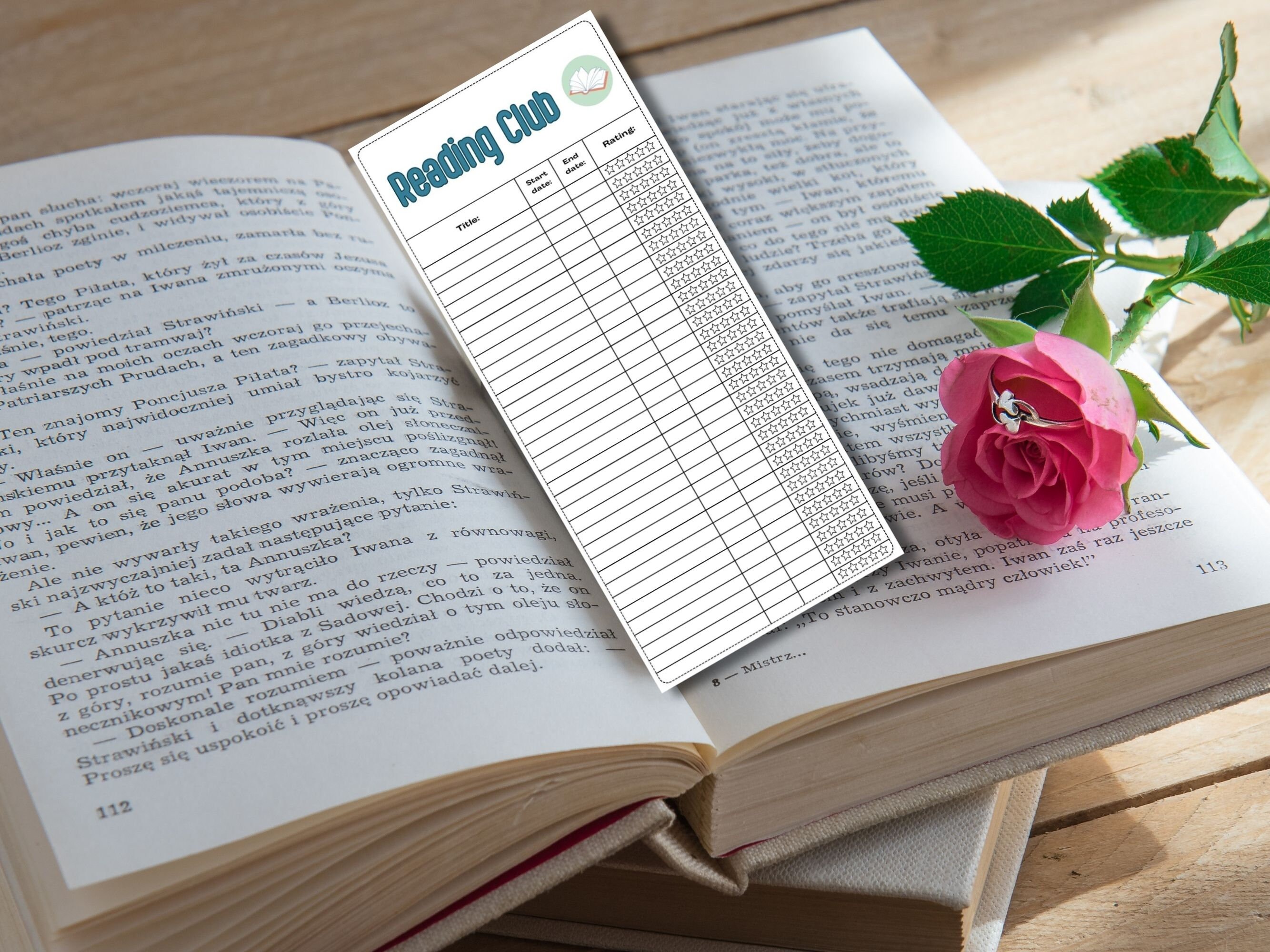 Printable Reading Club Bookmark, Library Card Bookmark PDF, Digital ...