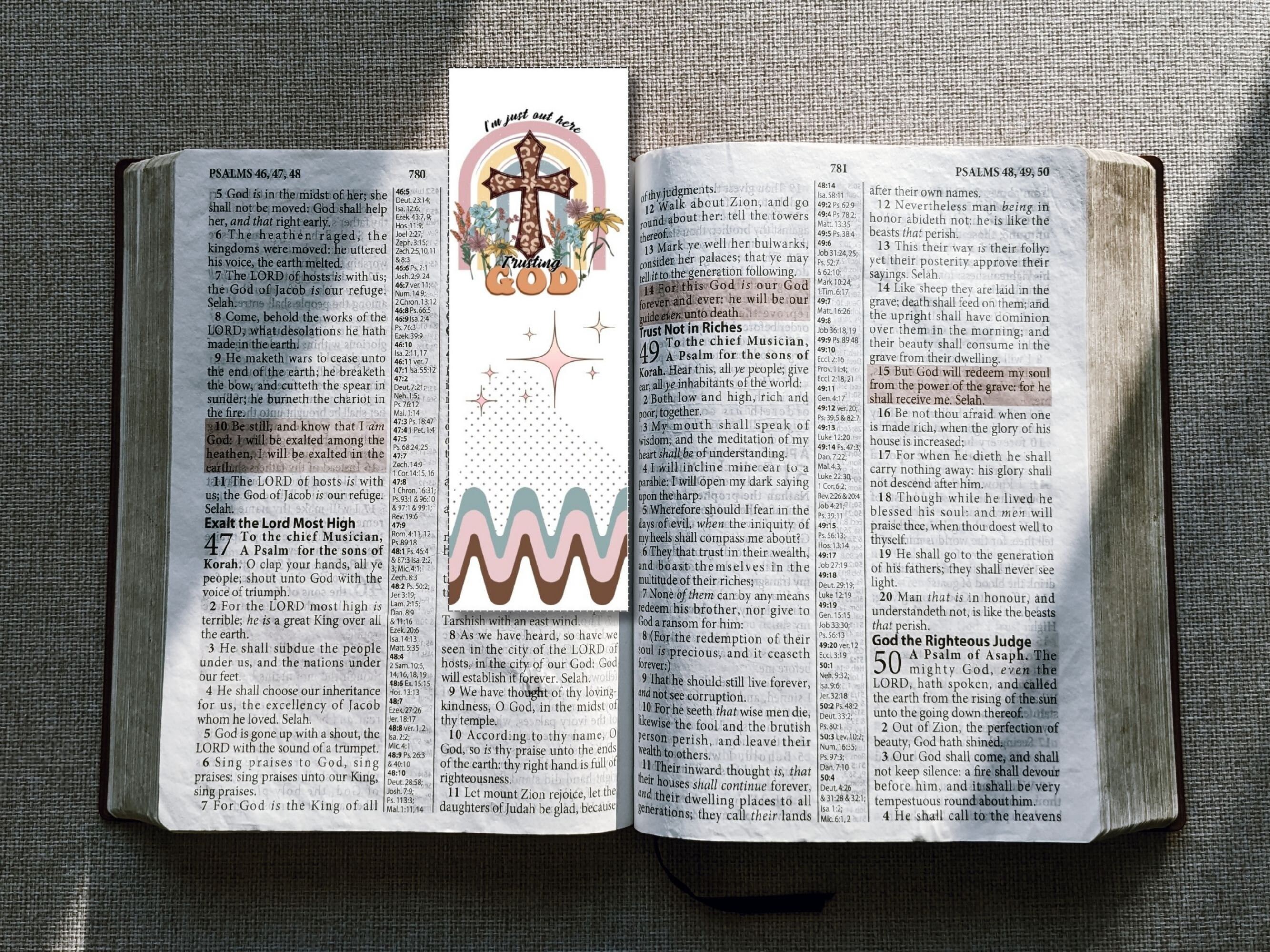 Retro Bible Bookmarks Set, Digital Rainbow Bookmark, Printable ...