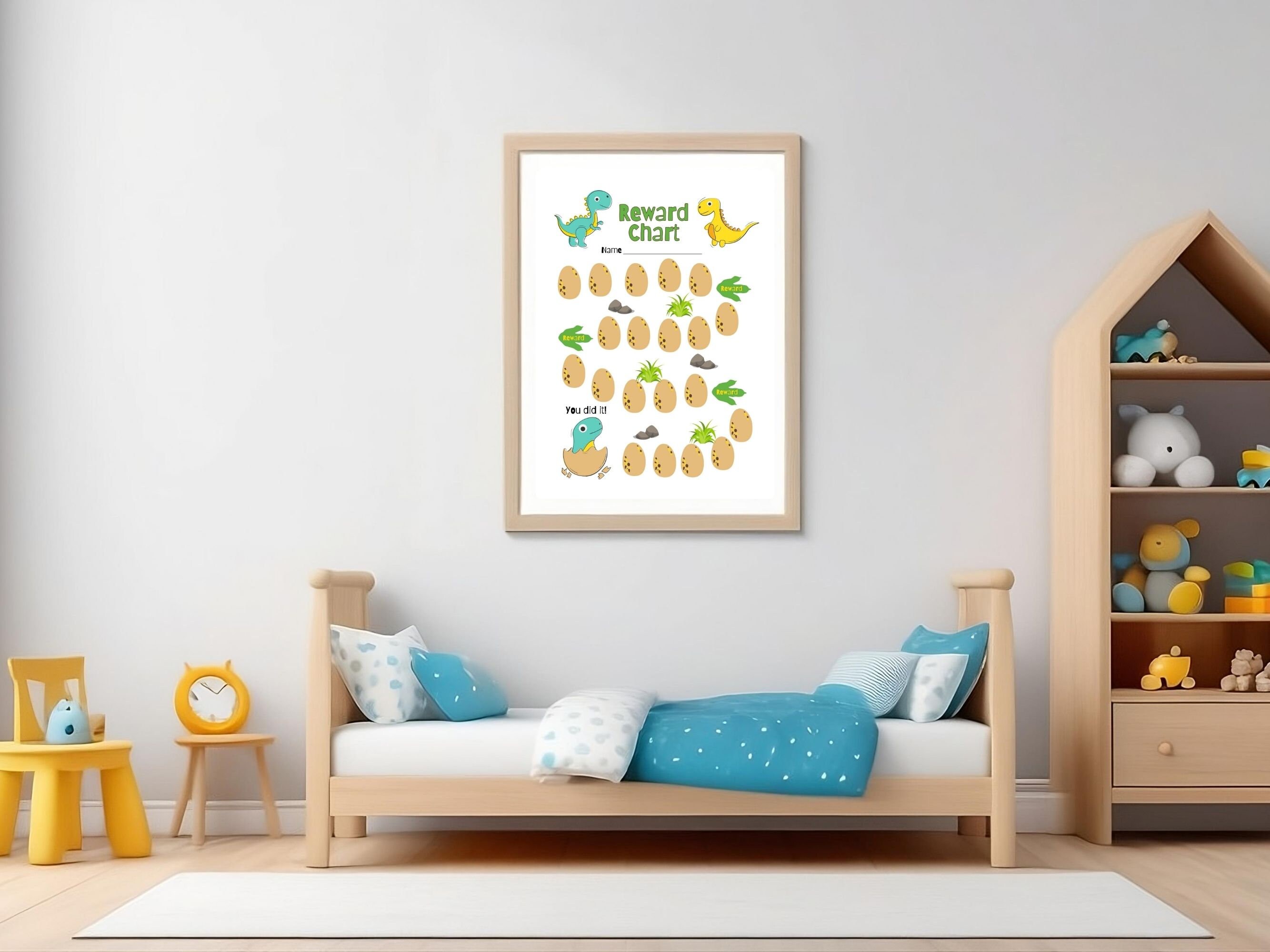 Dinosaur Reward Chart, Sticker Chart PDF, Preschool Kids, Potty ...