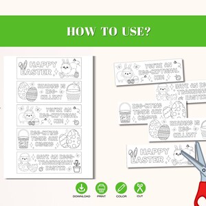 Easter Positive Affirmations for Kids, Printable Coloring Easter ...