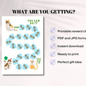 Printable Cats Reward Chart PDF, Cats Behavior Chart, Daily Chore Chart ...