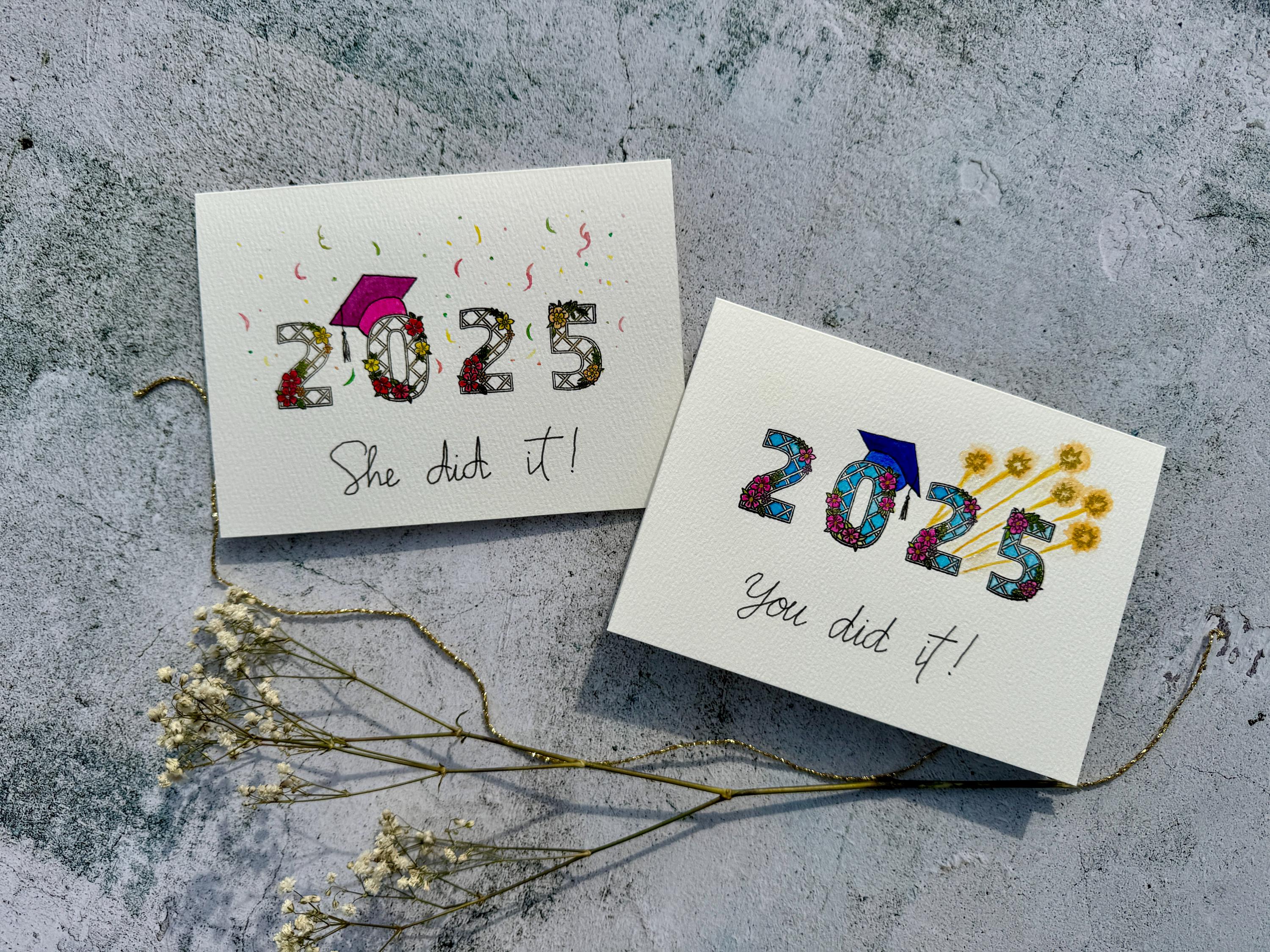 You Did It Graduation Greeting Card, She Did It, Graduation Card 2025 ...