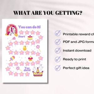 Printable Unicorn Behavior Chart, Unicorn Reward Chart, Daily Chore ...
