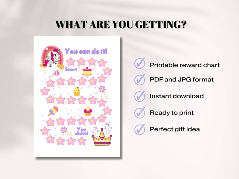 Printable Unicorn Behavior Chart, Unicorn Reward Chart, Daily Chore ...