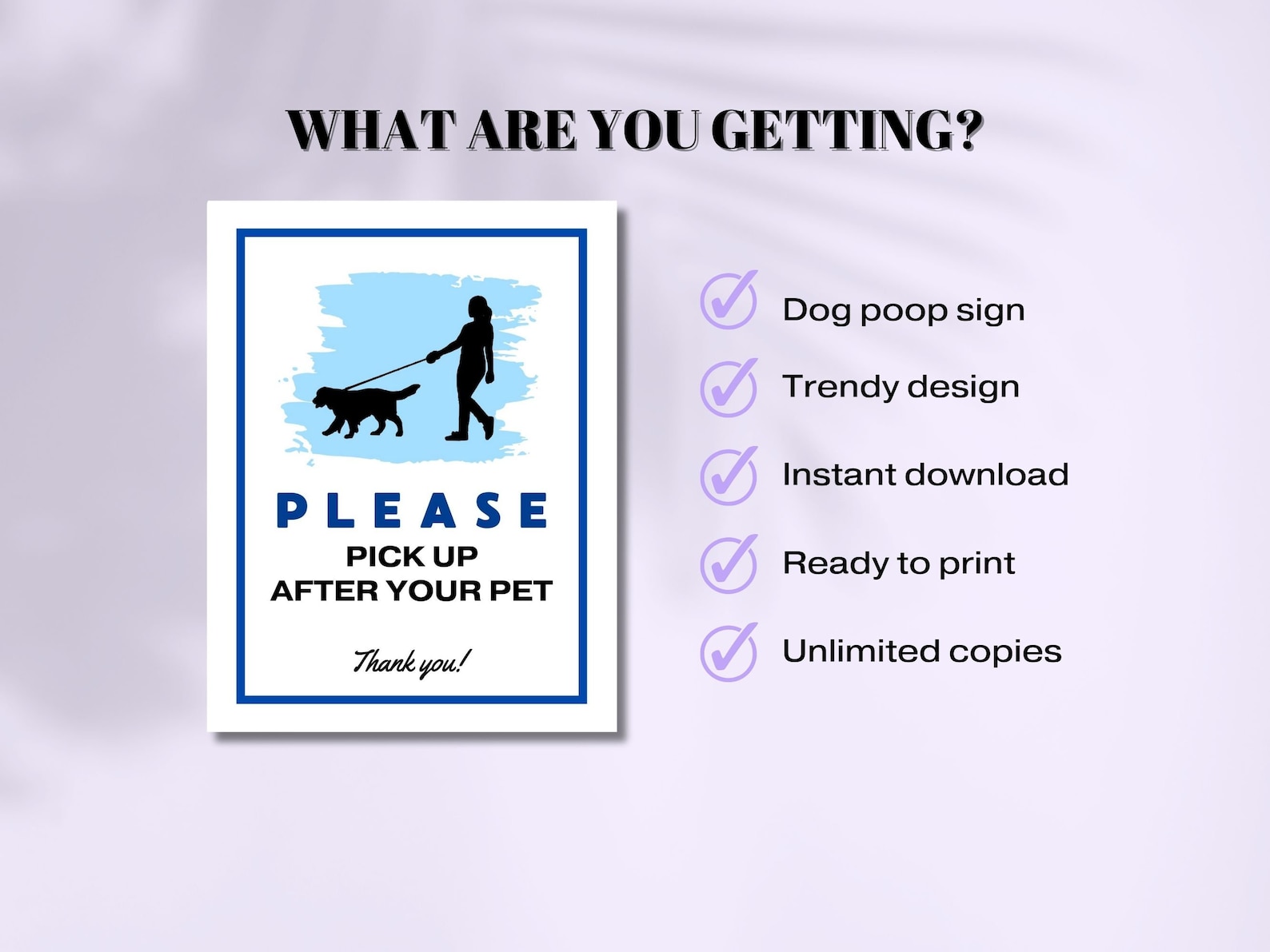 Please Pick up After Your Pet Sign, Printable Pick up Poop Sign ...