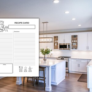 Fillable Recipe Card PDF, Blank Recipe Sheet, Recipe Template ...