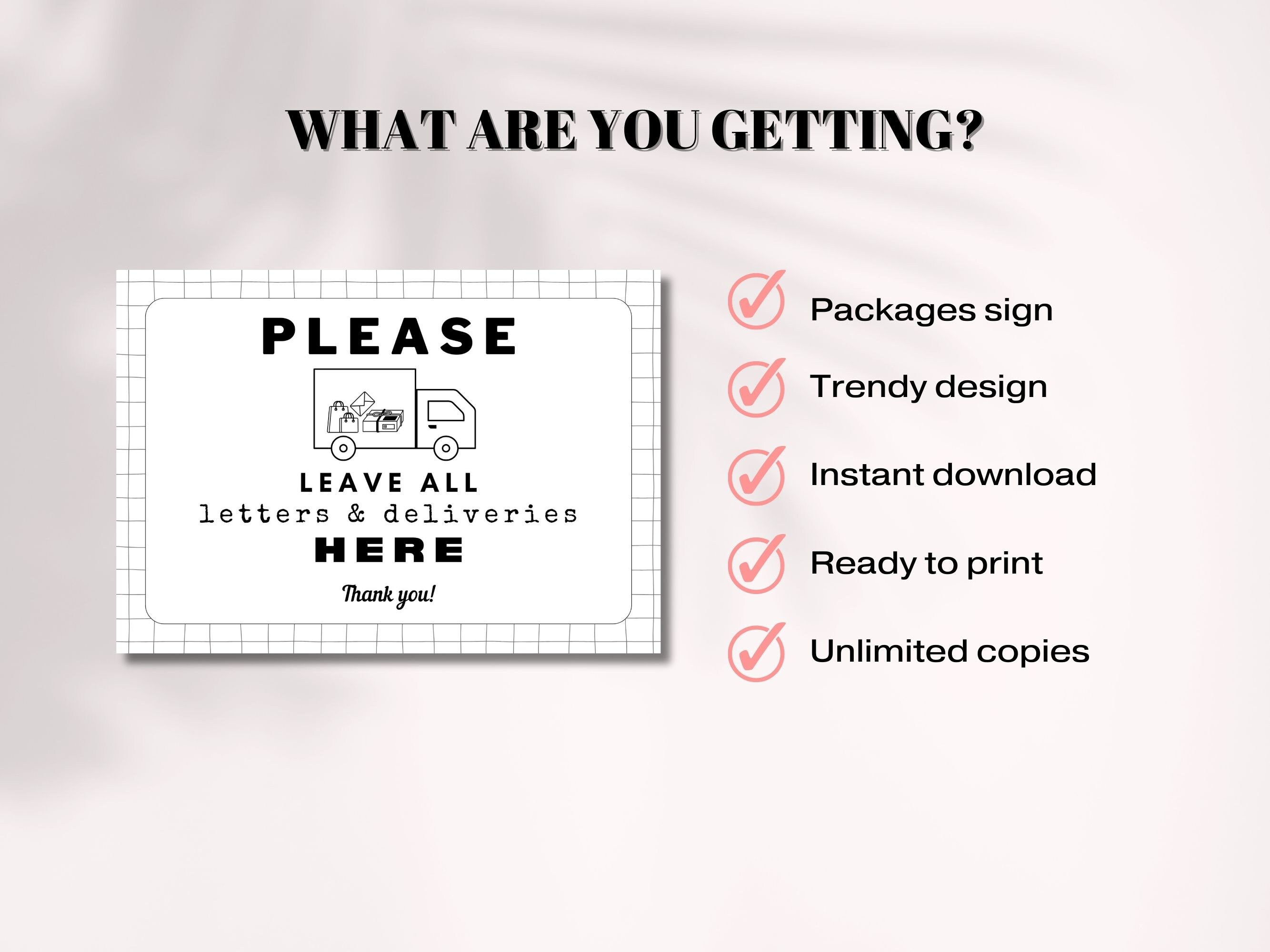 Minimalistic Truck Delivery Sign PNG, Please Leave All Letters and ...