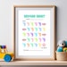 Footprints Reward Chart PDF, Printable Behavior Chart, Colorfull Chore ...
