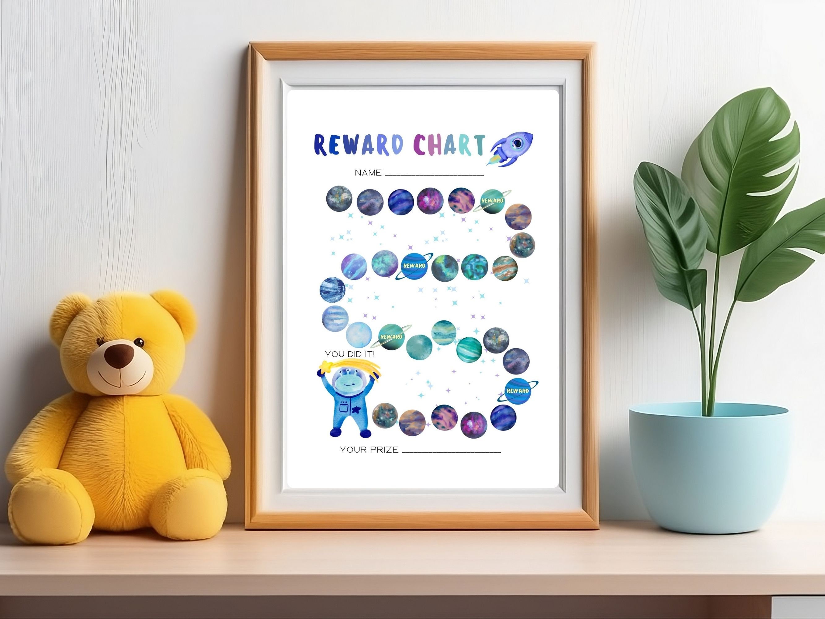 Printable Outer Space Reward Chart, Astronaut Behavior Chart, Daily ...
