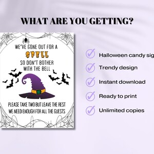 Halloween Treat Sign, Halloween Favor Sign, Trick or Treat Favor Sign ...