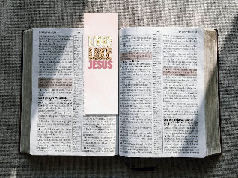 Jesus Bookmarks Printable PDF, Love Like Jesus Bookmarks Bundle, Bible ...