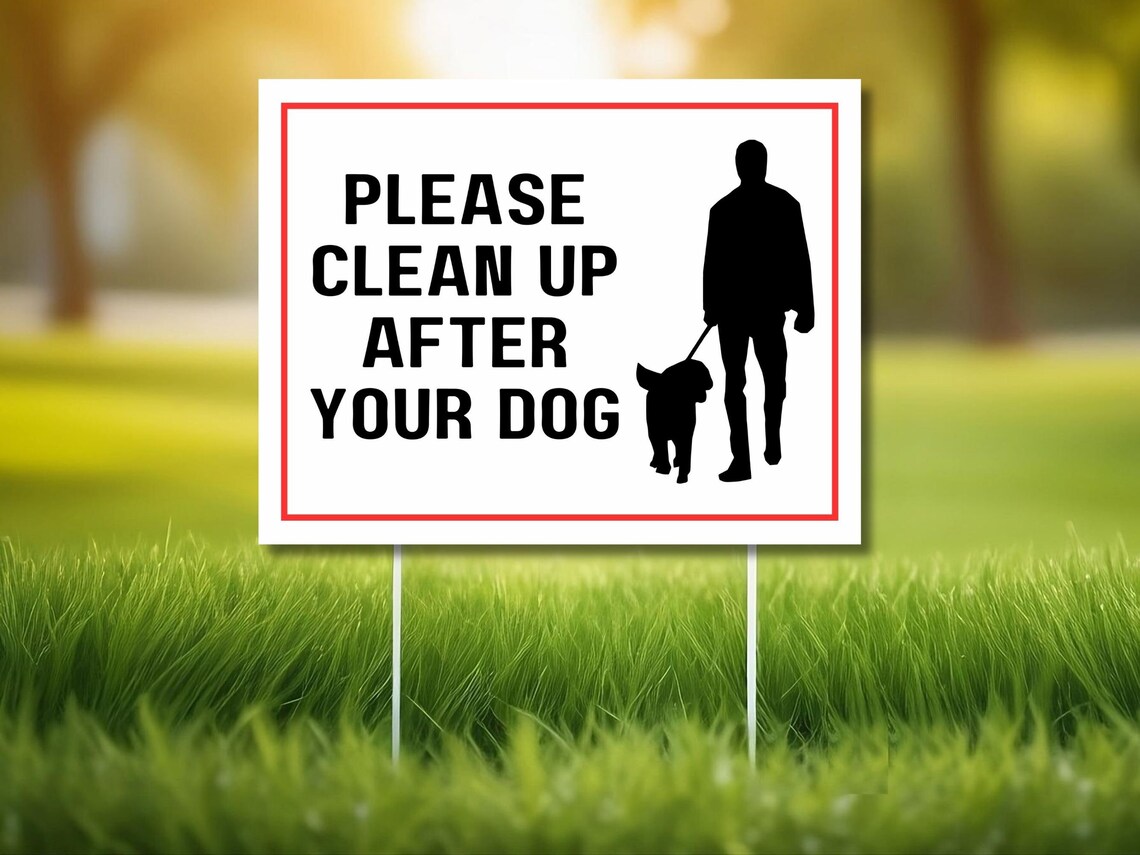 Please Cleanup After Your Dog Sign, Pick up After Your Pet Sign ...