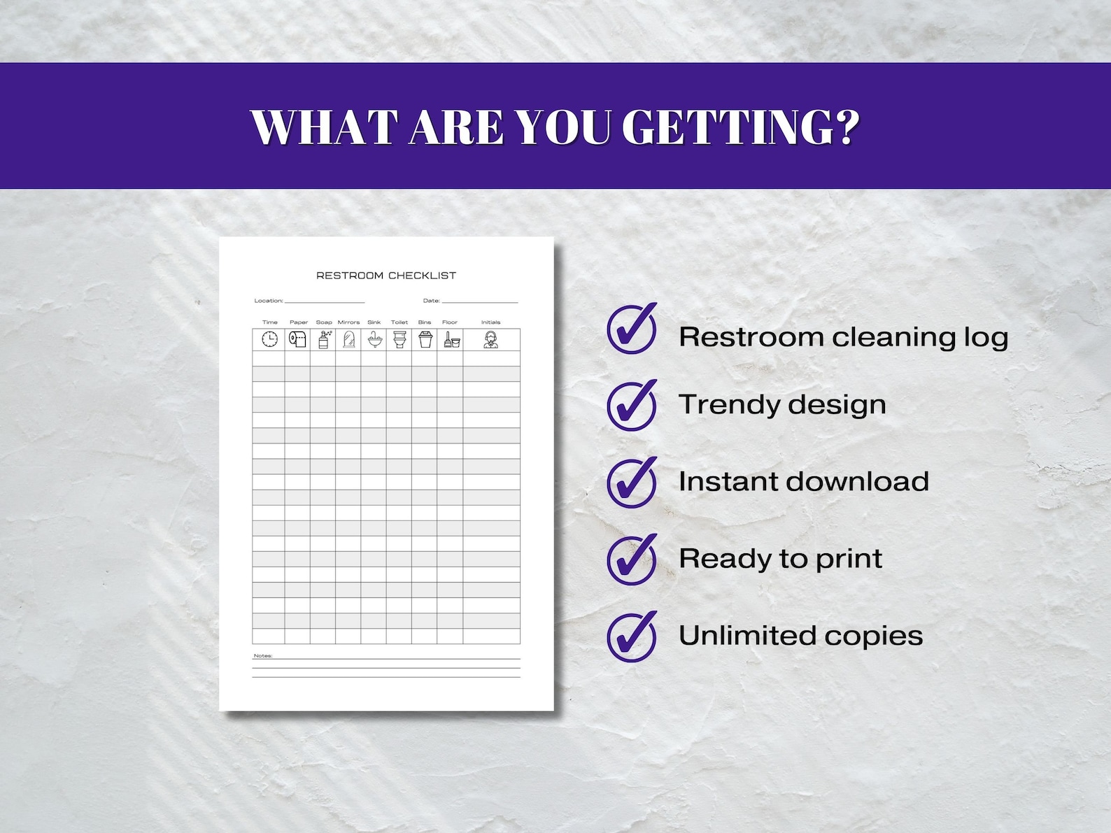 Restroom Checklist, Bathroom Cleaning Log Printable, Restroom Cleaning ...