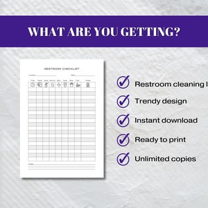 Restroom Checklist, Bathroom Cleaning Log Printable, Restroom Cleaning ...