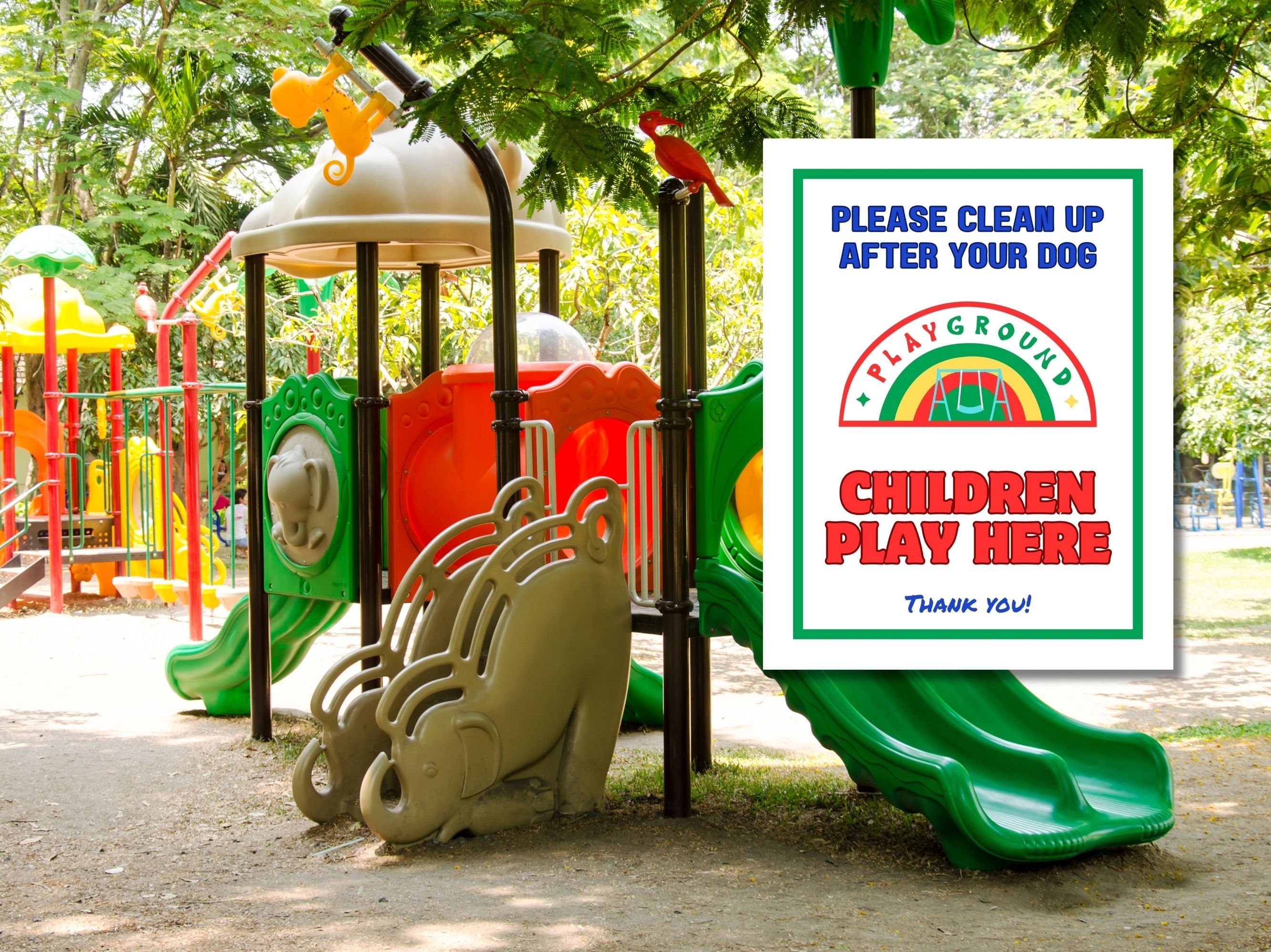 Children Play Here Please Clean up After Your Pet Sign, Printable No ...