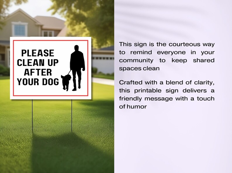 Please Cleanup After Your Dog Sign, Pick up After Your Pet Sign ...