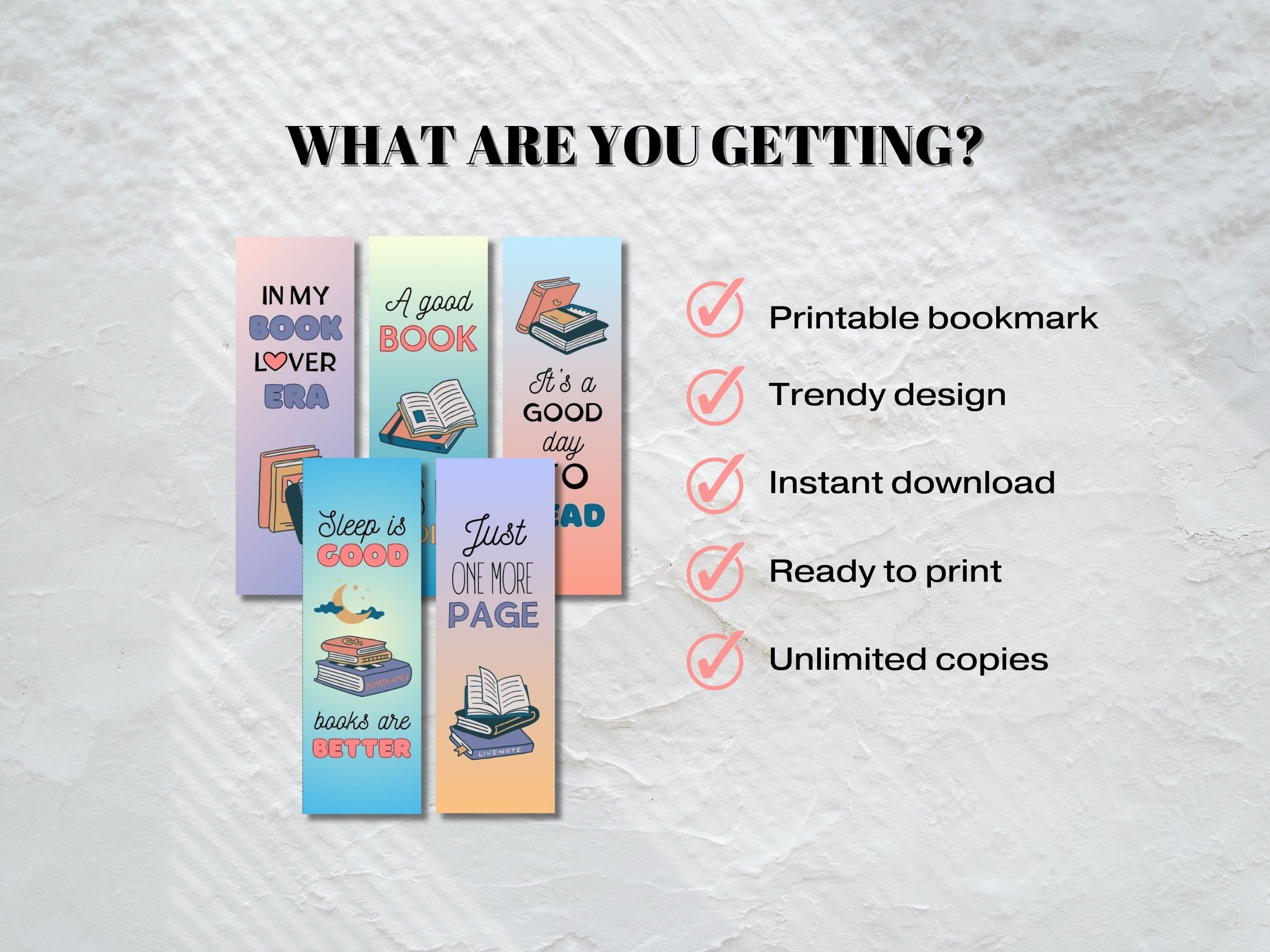 Booklovers Bookmarks Printable PDF, Digital Download, Book Lovers Gift ...