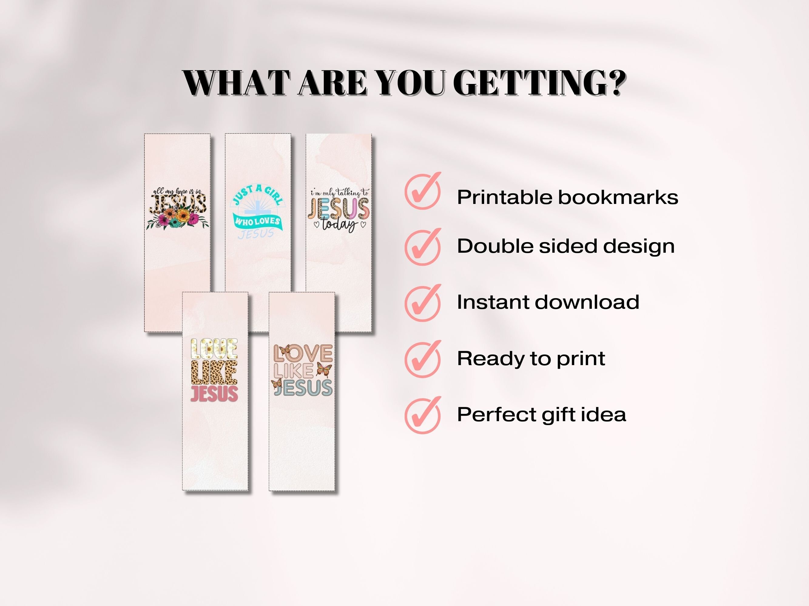 Jesus Bookmarks Printable PDF, Love Like Jesus Bookmarks Bundle, Bible ...