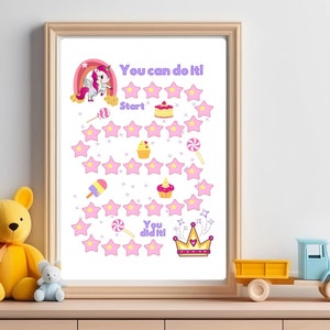 Printable Unicorn Behavior Chart, Unicorn Reward Chart, Daily Chore ...