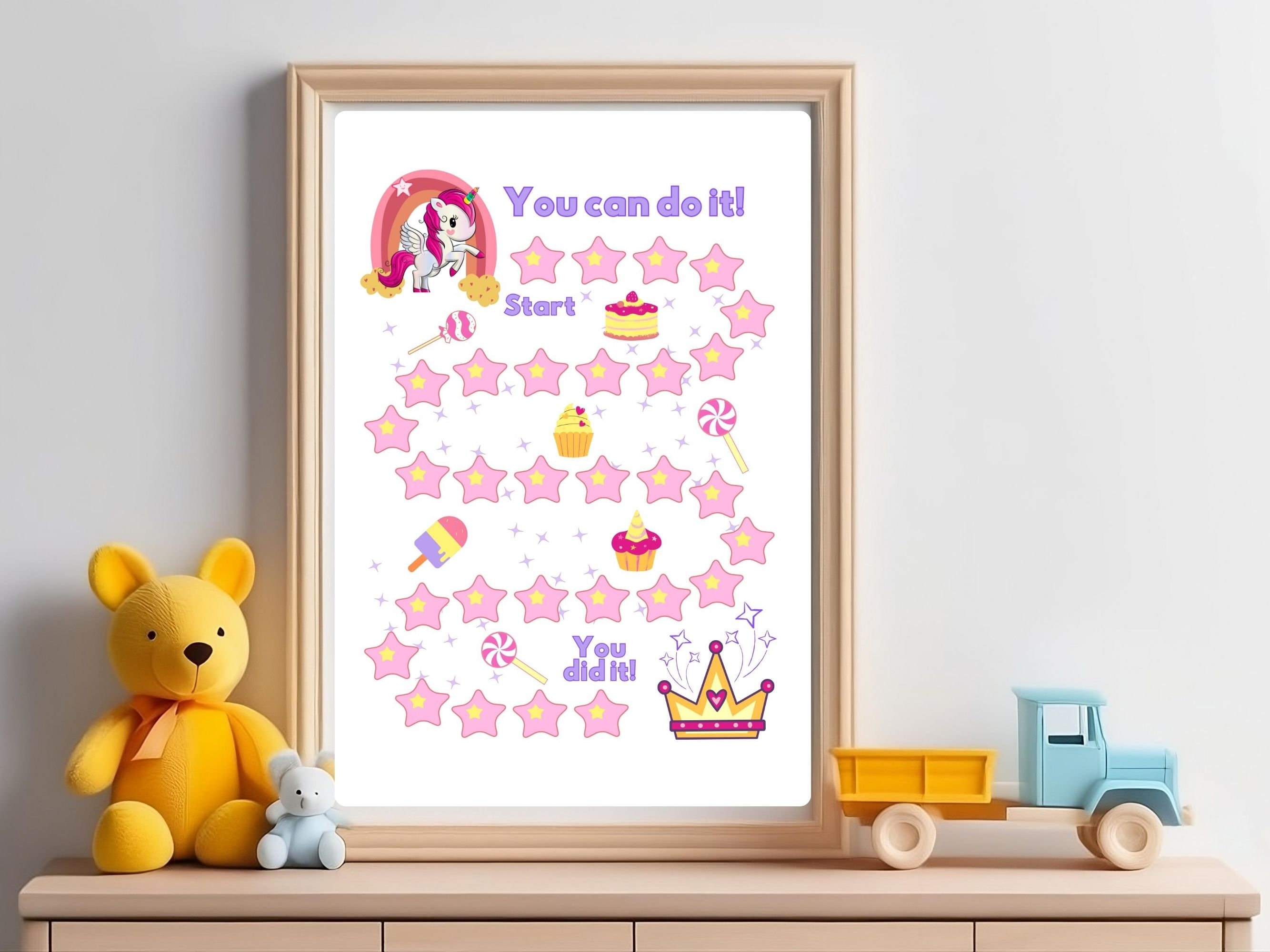 Printable Unicorn Behavior Chart, Unicorn Reward Chart, Daily Chore ...
