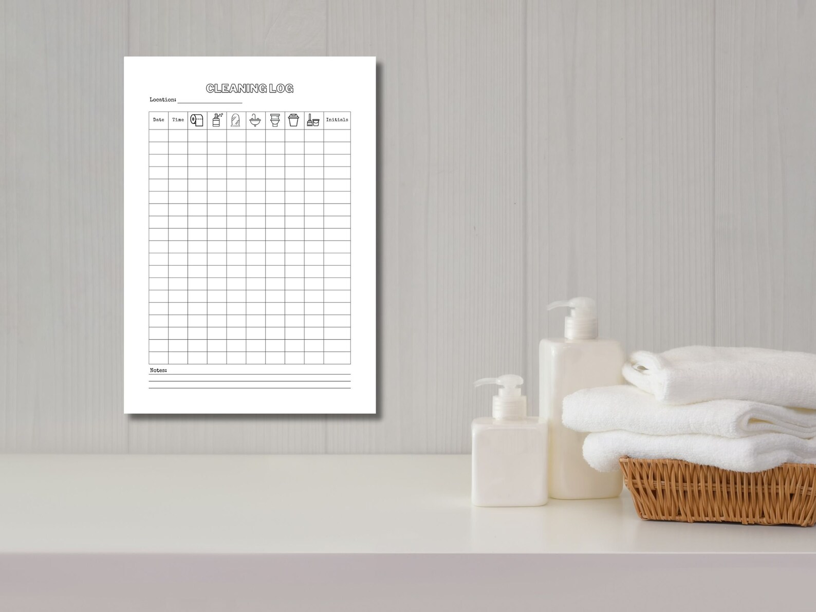 Bathroom Cleaning Chart Printable, Restroom Cleaning Log, Cleaning ...