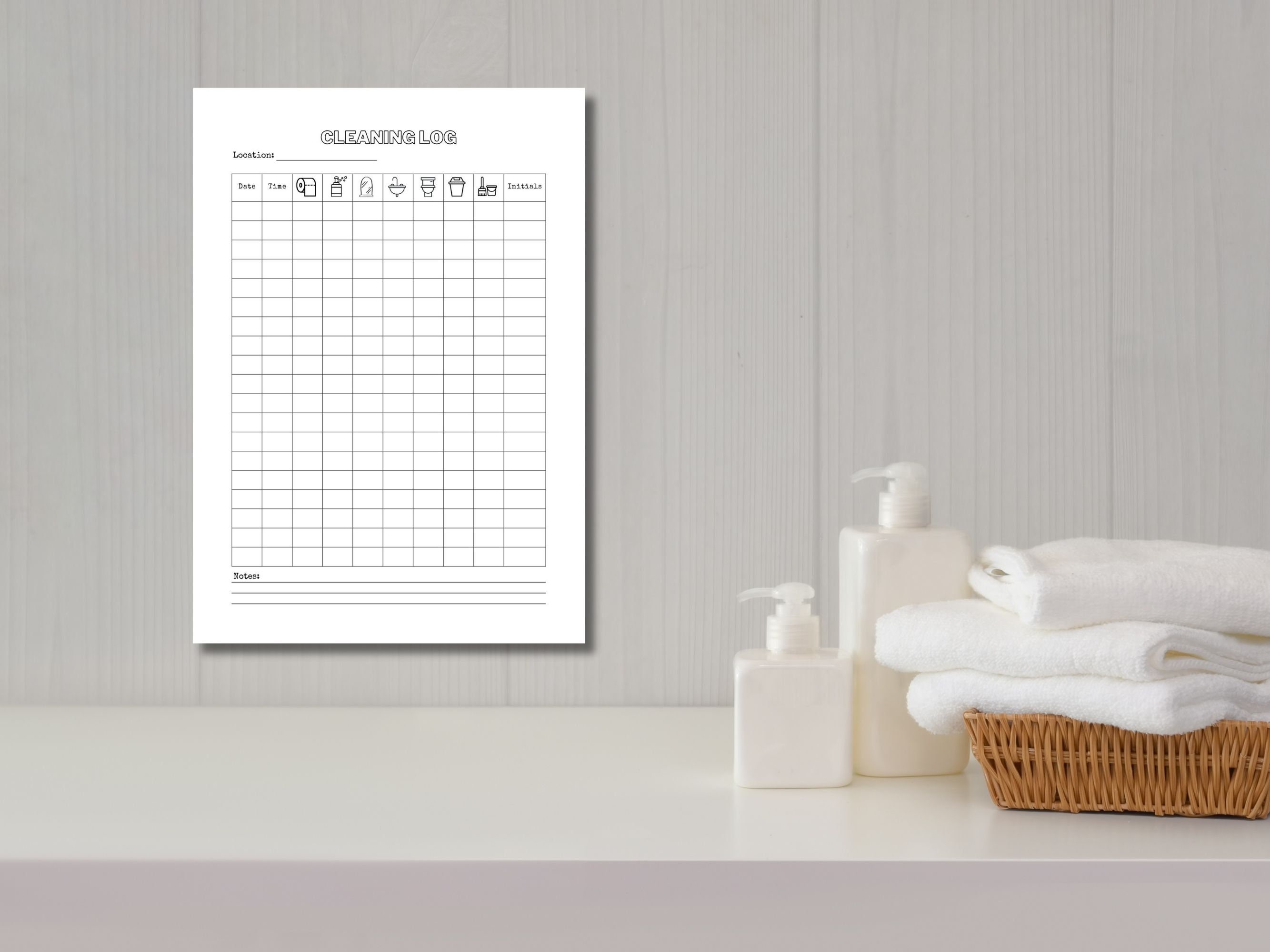 Bathroom Cleaning Chart Printable, Restroom Cleaning Log, Cleaning ...