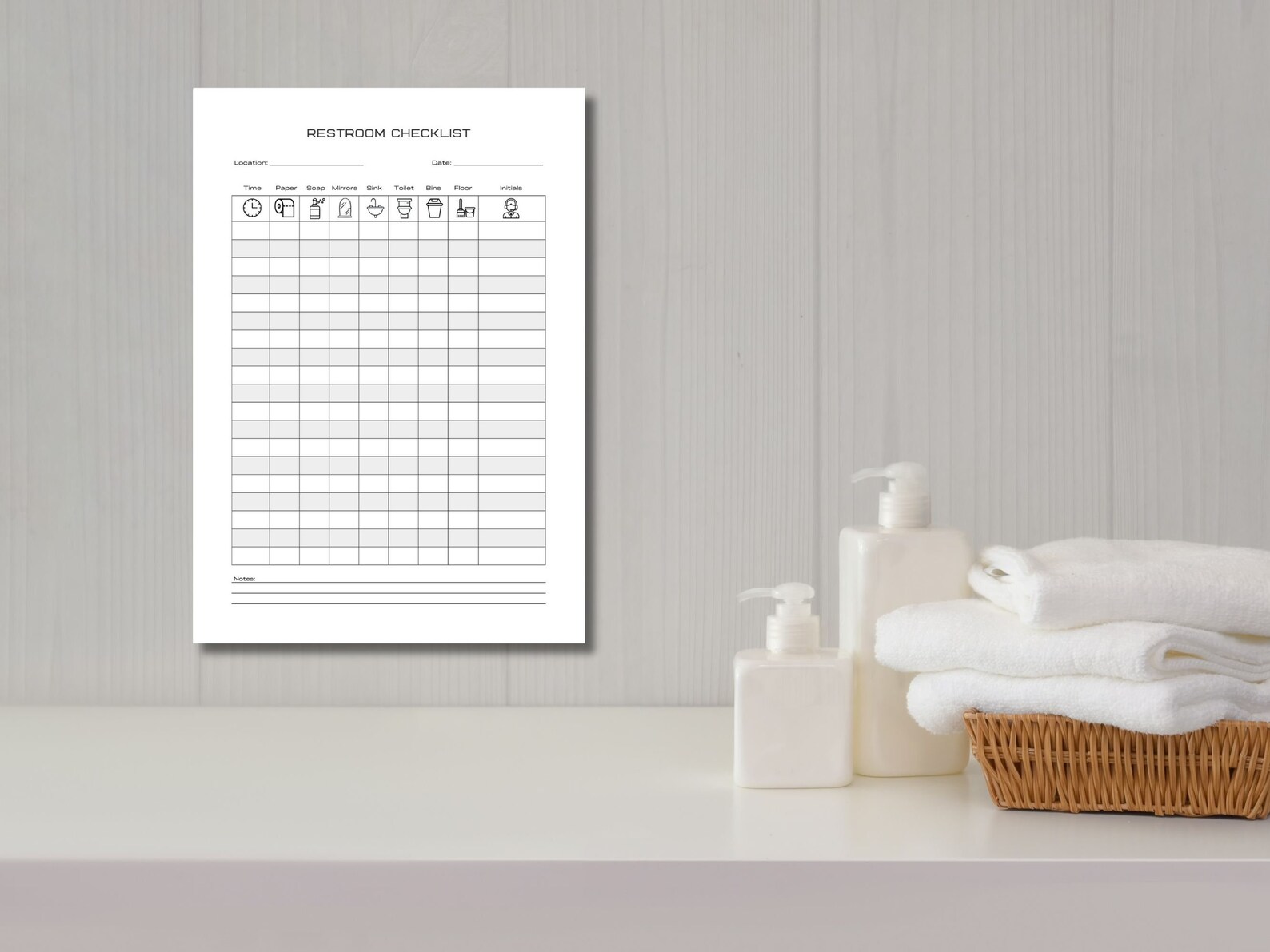 Restroom Checklist, Bathroom Cleaning Log Printable, Restroom Cleaning ...
