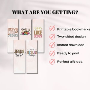 Jesus Bookmarks Printable PDF, Love Like Jesus Bookmarks Bundle, Bible ...