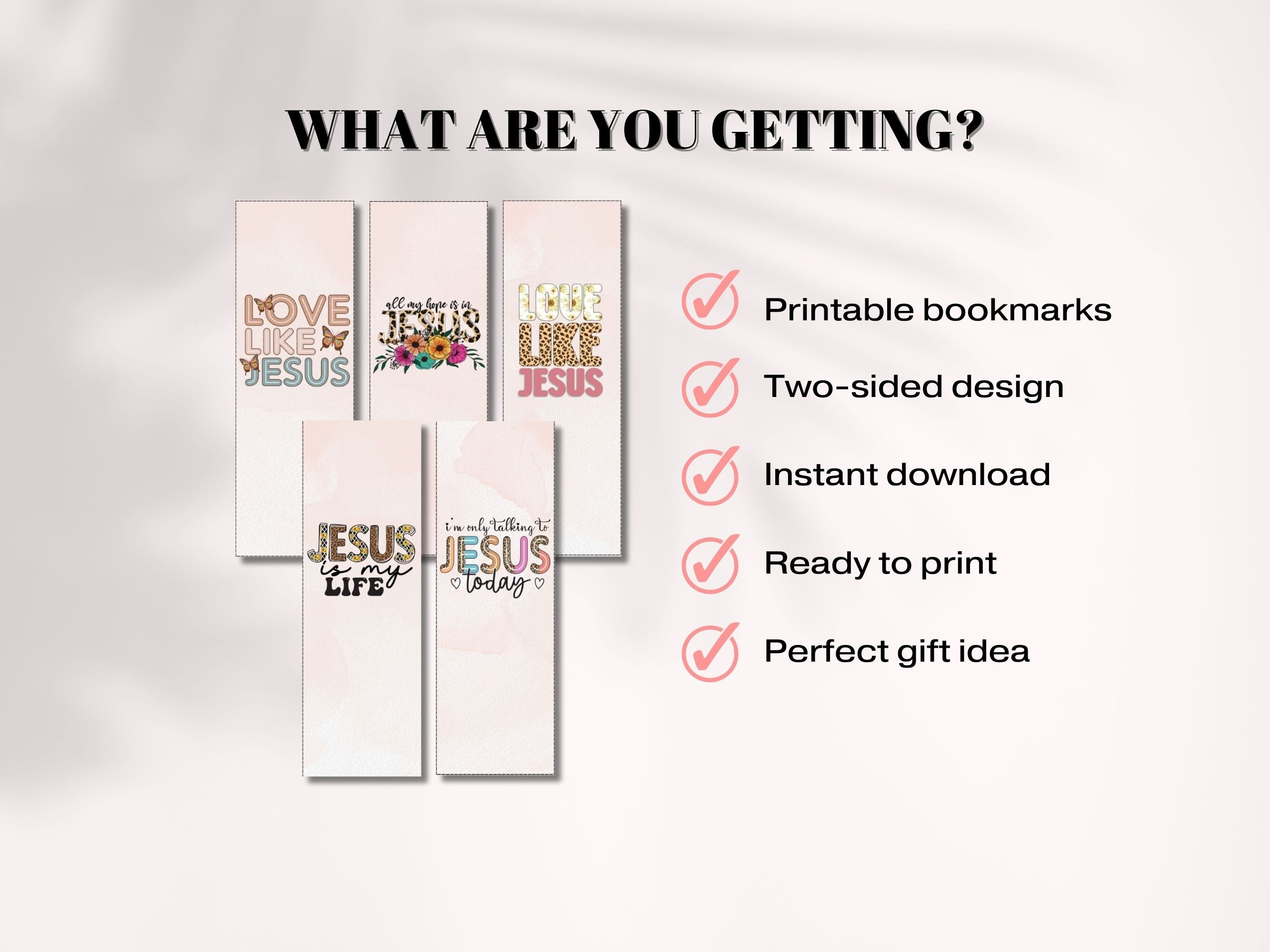 Jesus Bookmarks Printable PDF, Love Like Jesus Bookmarks Bundle, Bible ...