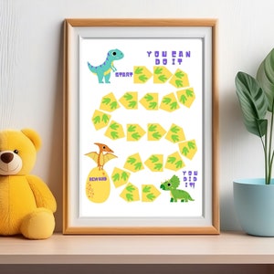 Dinosaur Reward Chart, Sticker Chart PDF, Toddler, Preschool Kids ...
