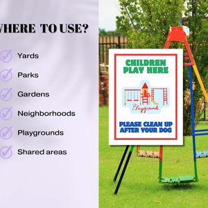 Children Play Here Please Clean up After Your Pet Sign, Printable No ...