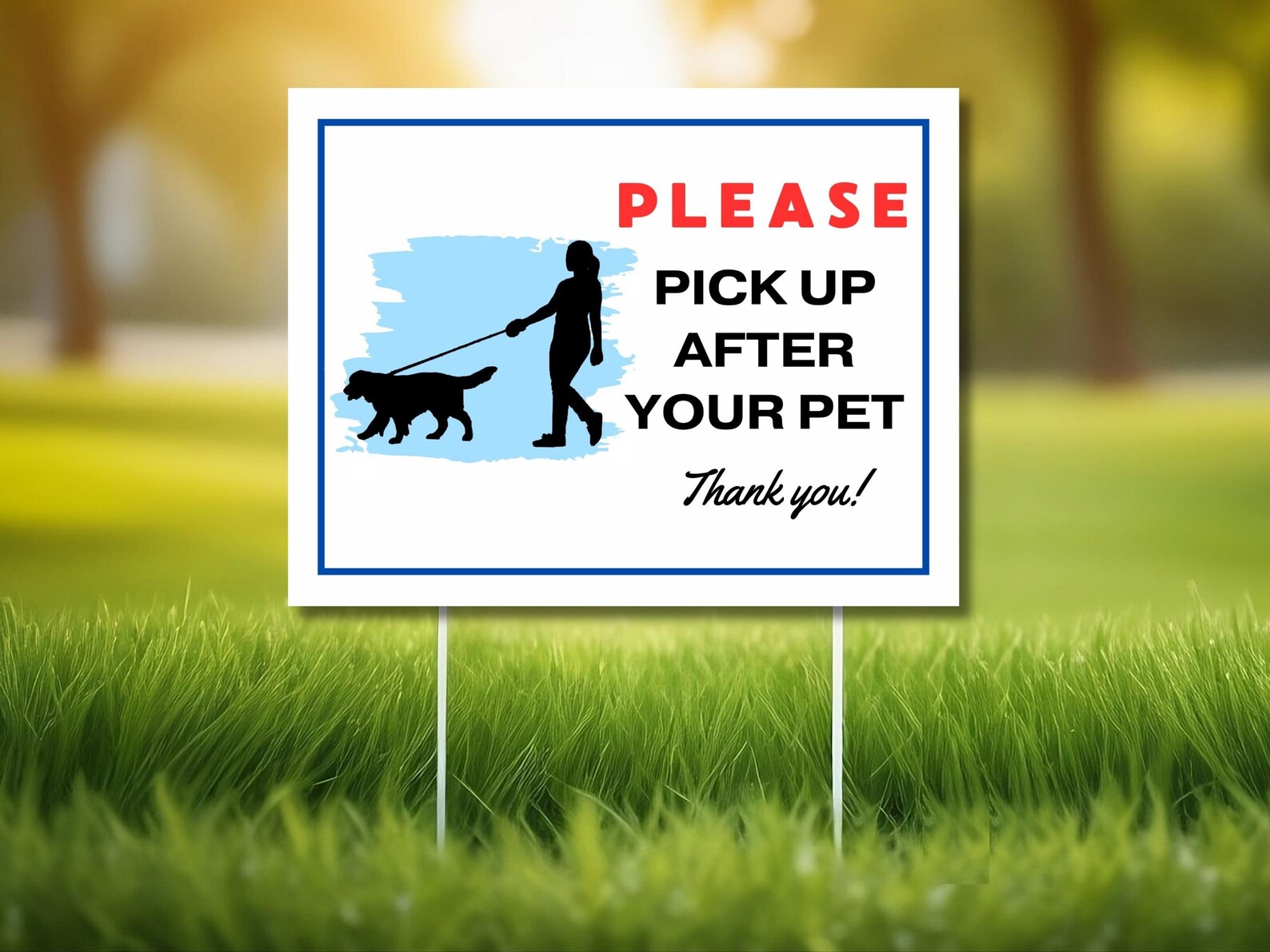 Please Pick up After Your Pet Sign, Printable Pick up Poop Sign ...