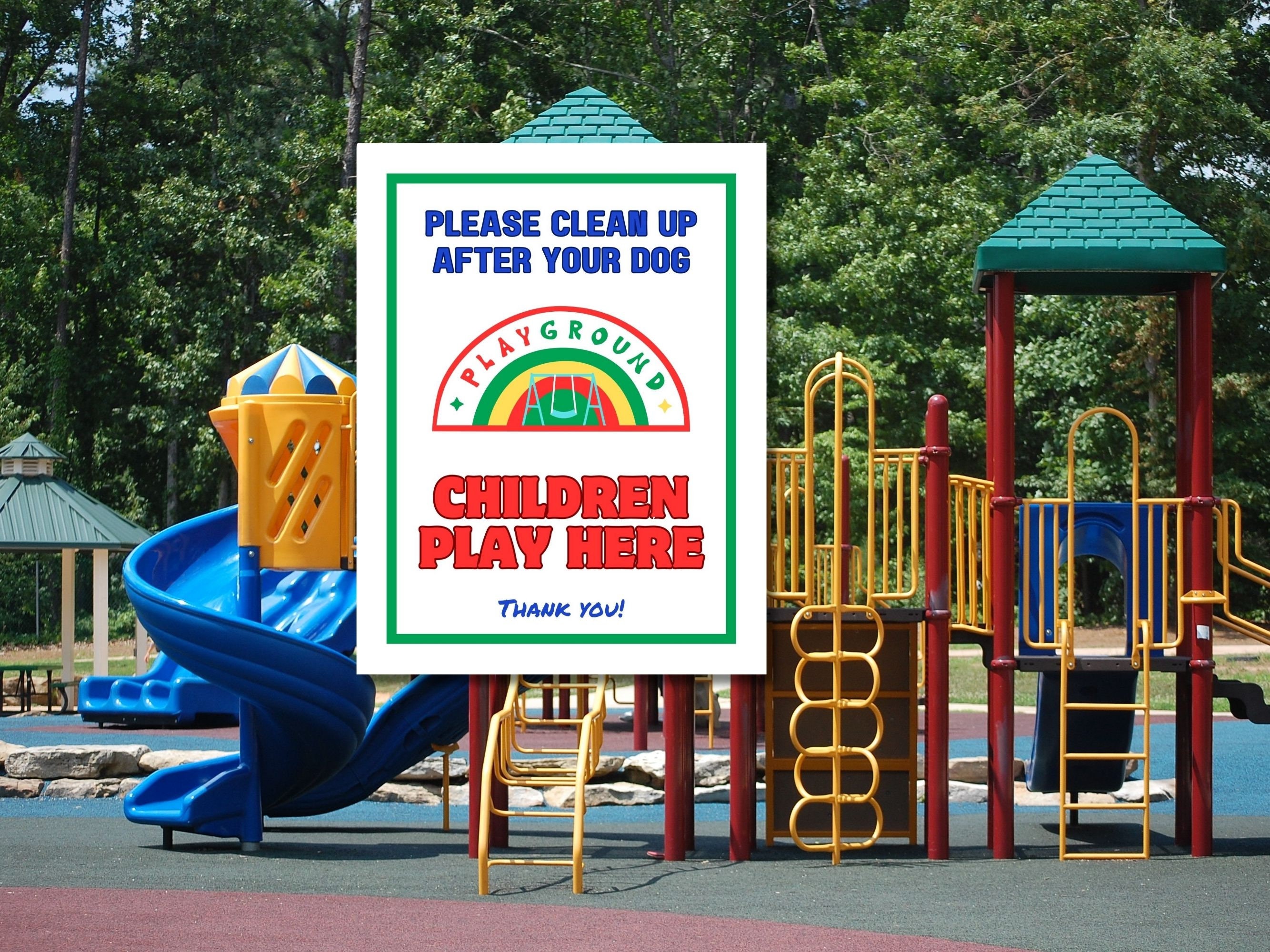 Children Play Here Please Clean up After Your Pet Sign, Printable No ...