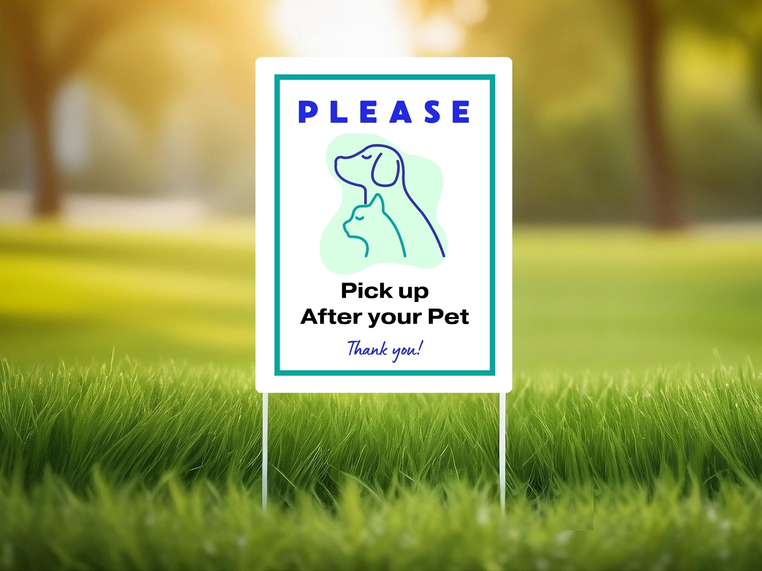 Please Pick up After Your Pet Sign, Printable Pick up Poop Sign, Clean ...