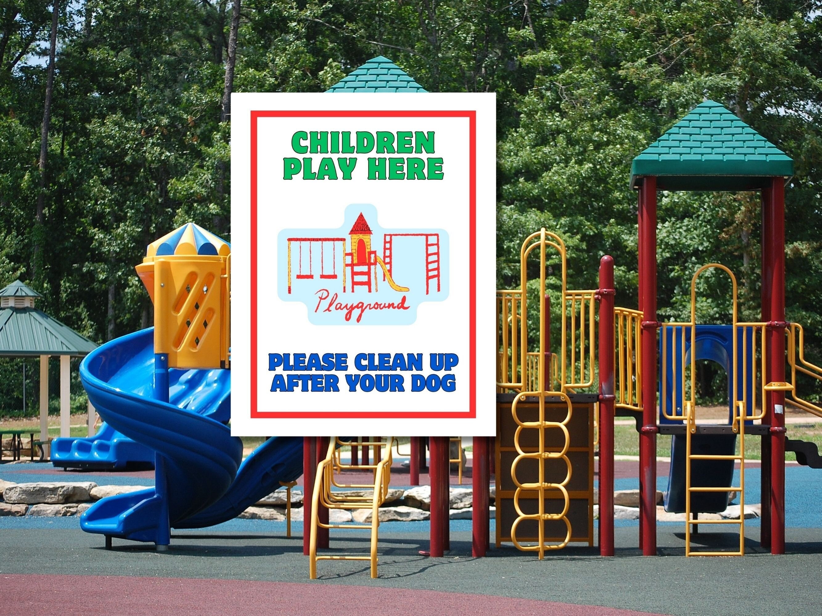 Children Play Here Please Clean up After Your Pet Sign, Printable No ...