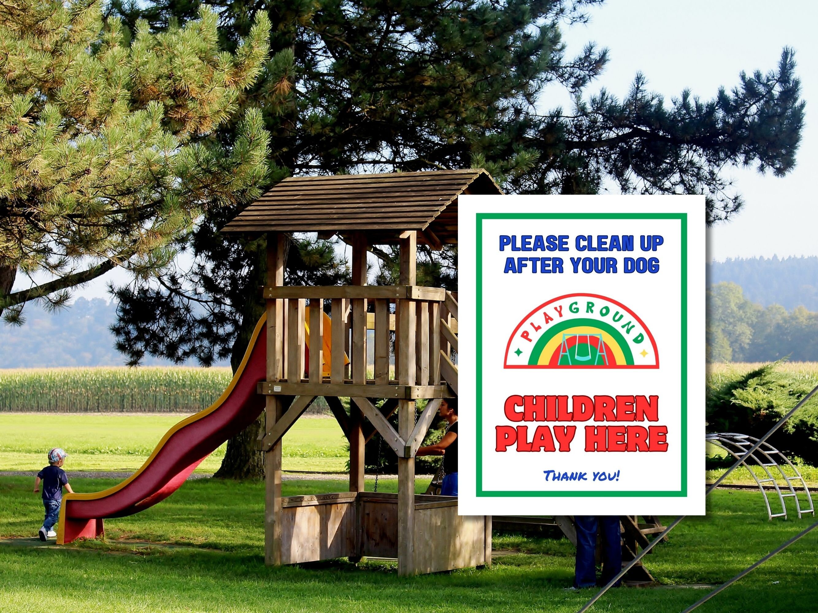 Children Play Here Please Clean up After Your Pet Sign, Printable No ...